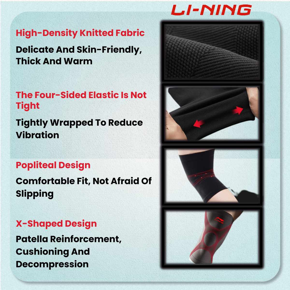 HH LINING LI NING Knee Guard Pad Pads Protector Knee Brace Support Pain ...