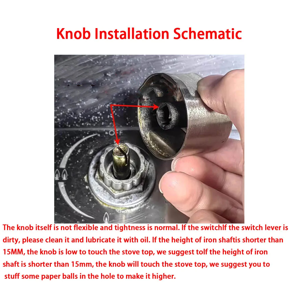 Universal Cooktop Built in Glass Hob Rotary Switch Control Knobs gas ...