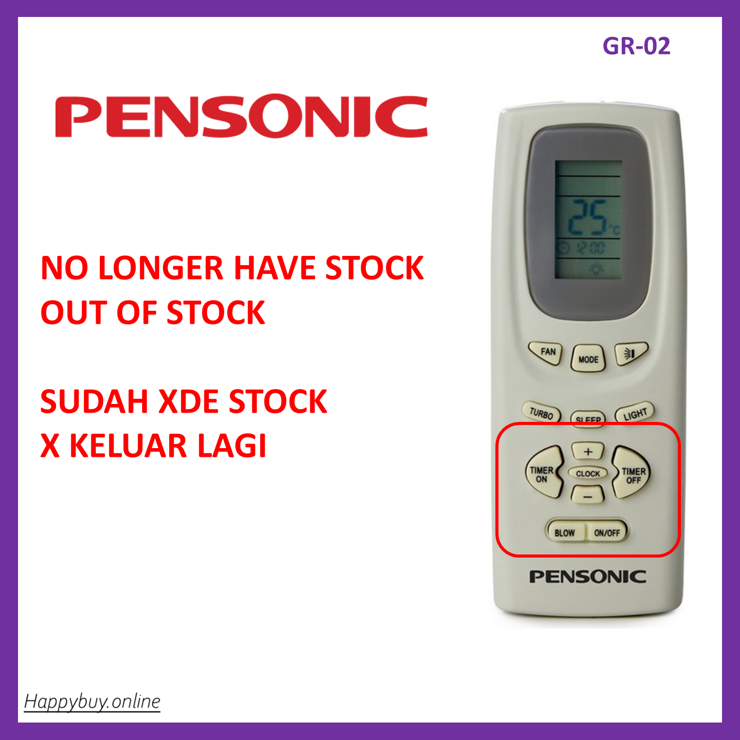 Pensonic Aircond Remote Singer Air Cond Remote Air Conditioner Remote ...