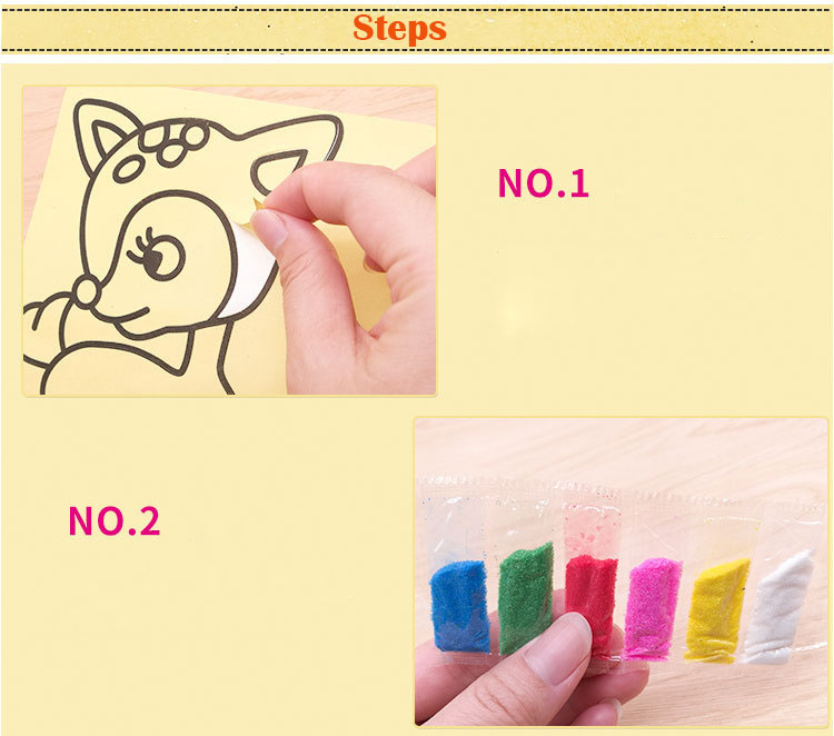 SAND ART A5 Size DIY Early Learning hand craft for kids Reward Door ...