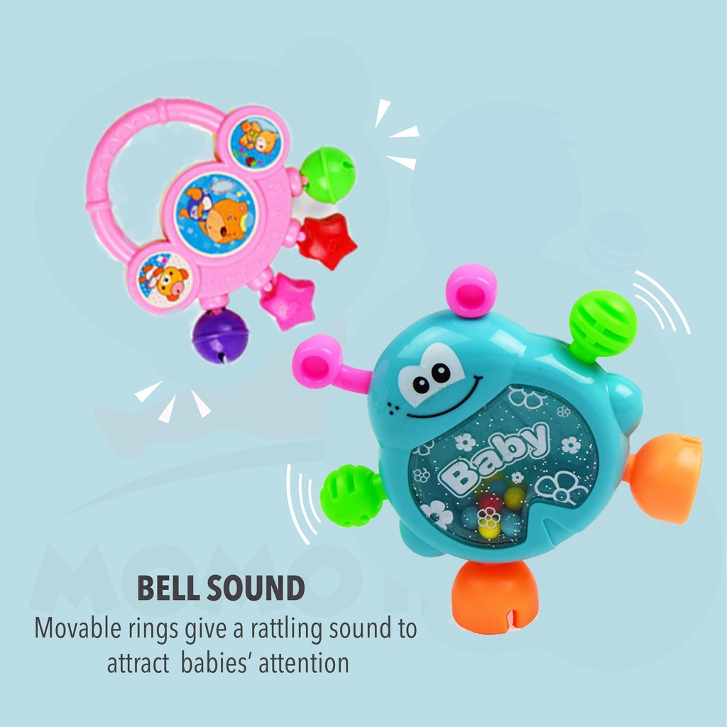 【Ready Stock】7Pcs Set Newborn Toddler Soft Silicone Rattles Teether ...