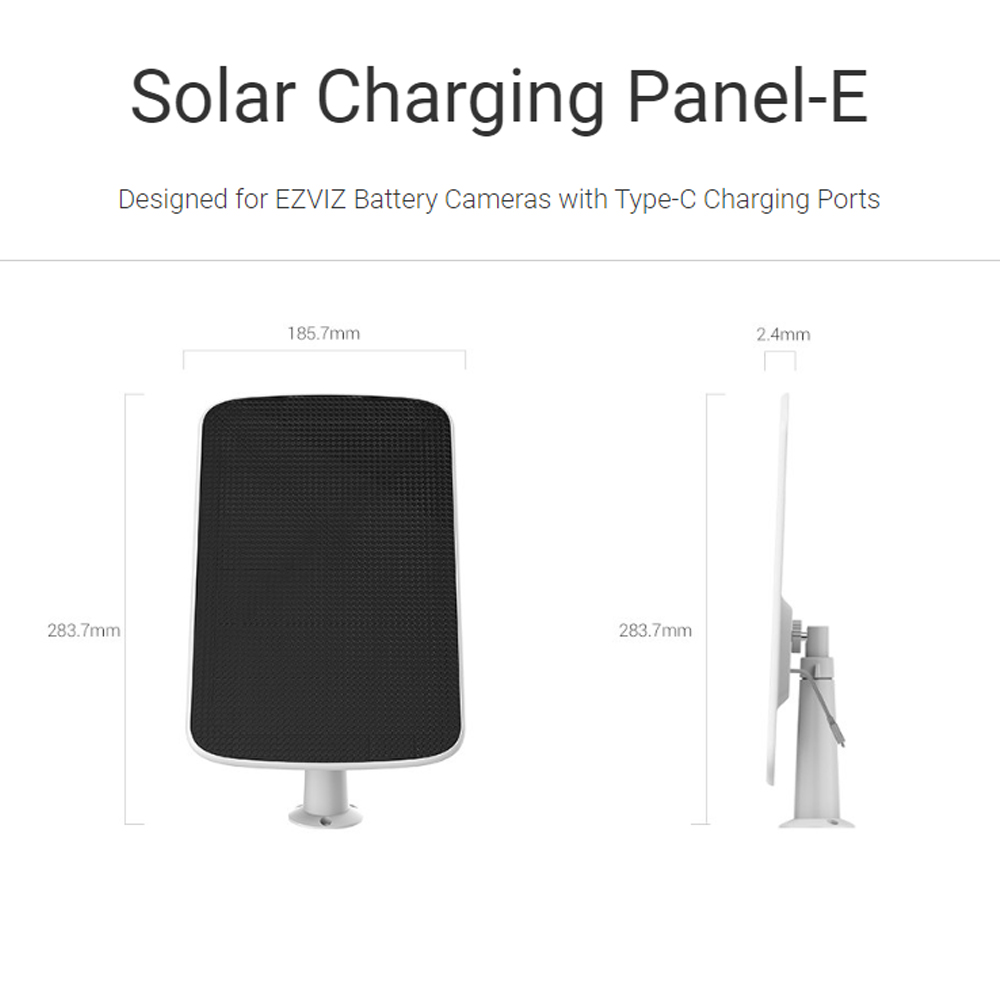EZVIZ Solar Charging Panel - E ( TYPE C ) Compatible with EB8 4G 3MP ...