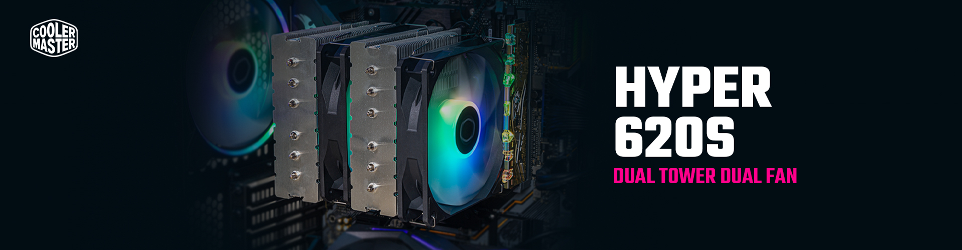 Cooler Master Hyper 620S CPU Air Cooler (Dual Tower, Dual Fan) | Shopee ...