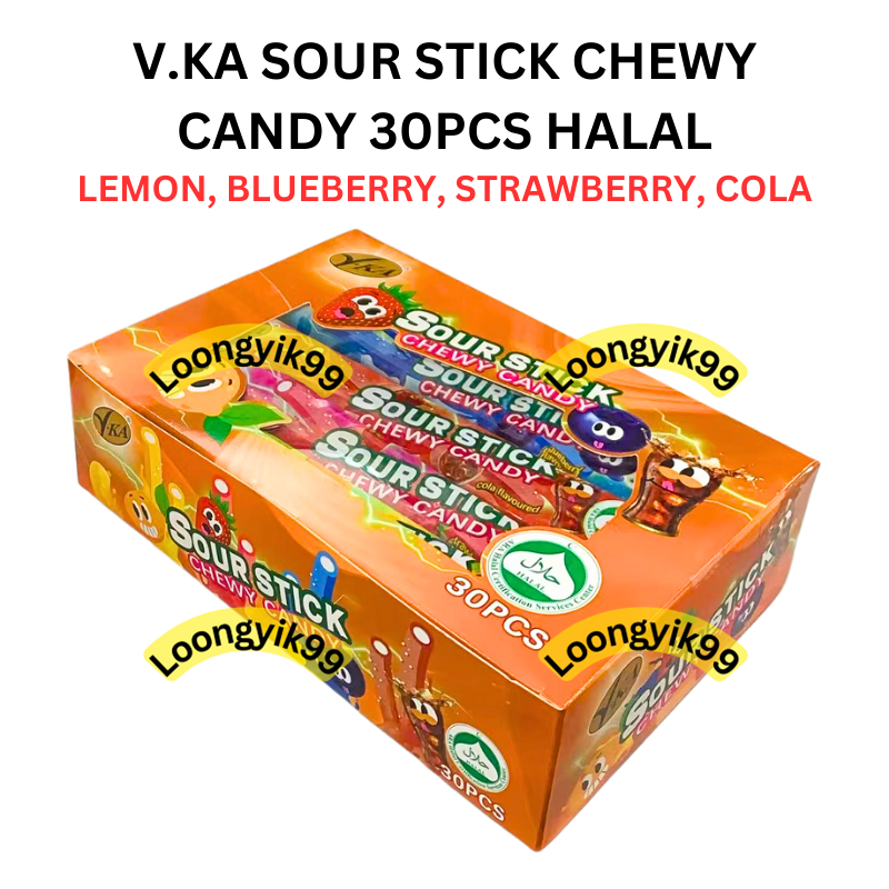 V.KA SOUR STICK CHEWY CANDY 30PCS HALAL (BOX) | Shopee Malaysia