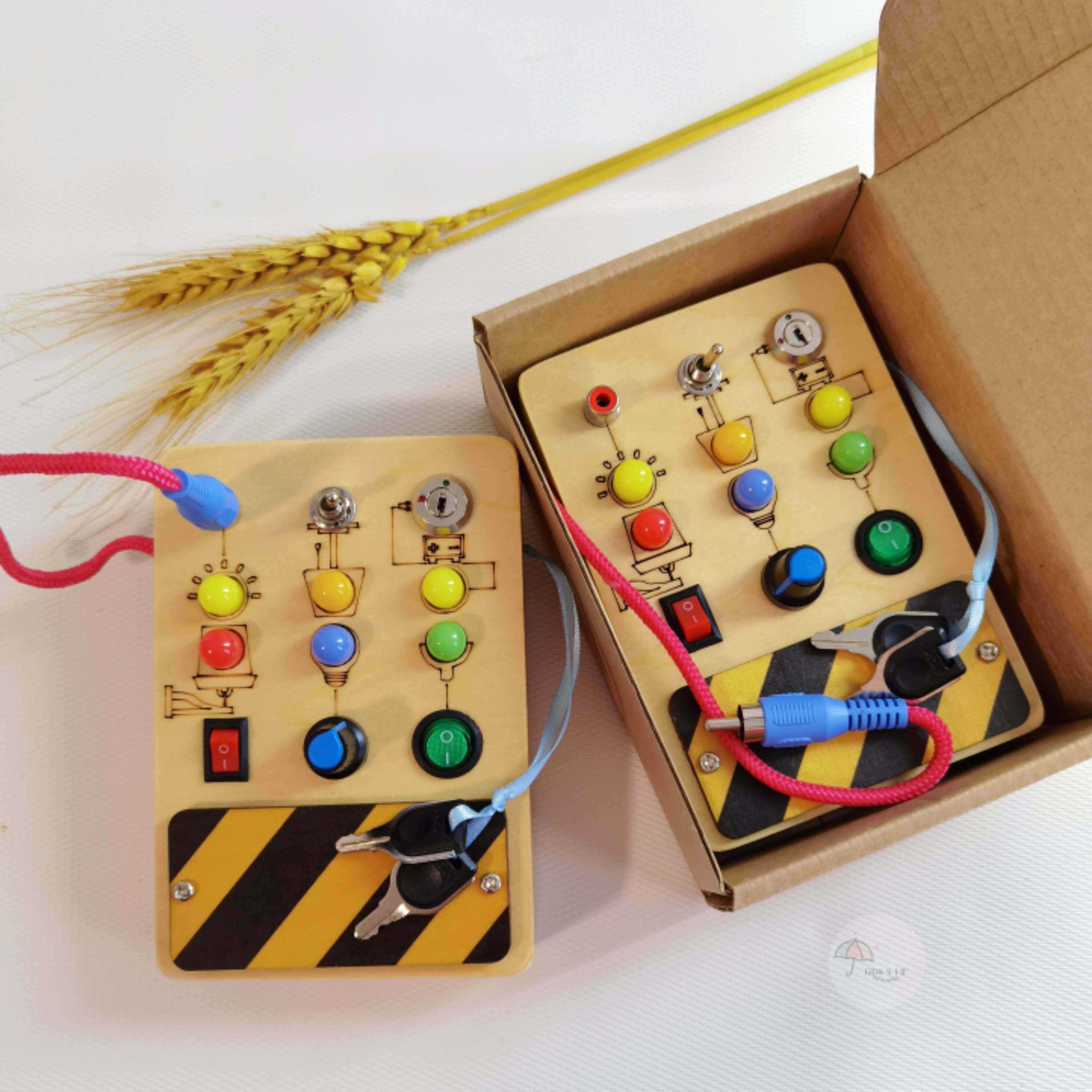 Lights switches key toy box for children montessori playing toys ...