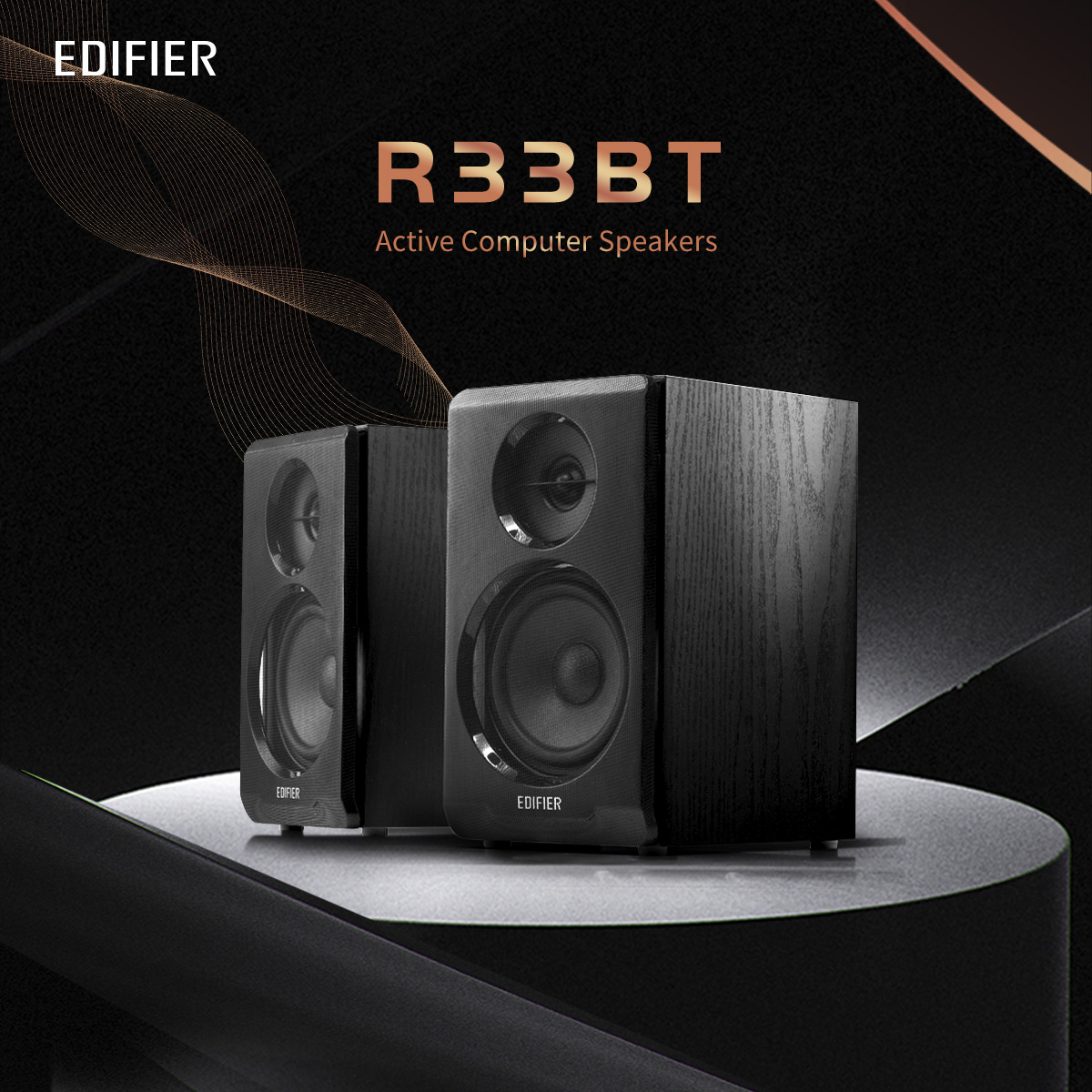 Edifier R33BT Bookshelf Speaker - Bluetooth V5.0 | 3.5" Mid Bass Driver ...