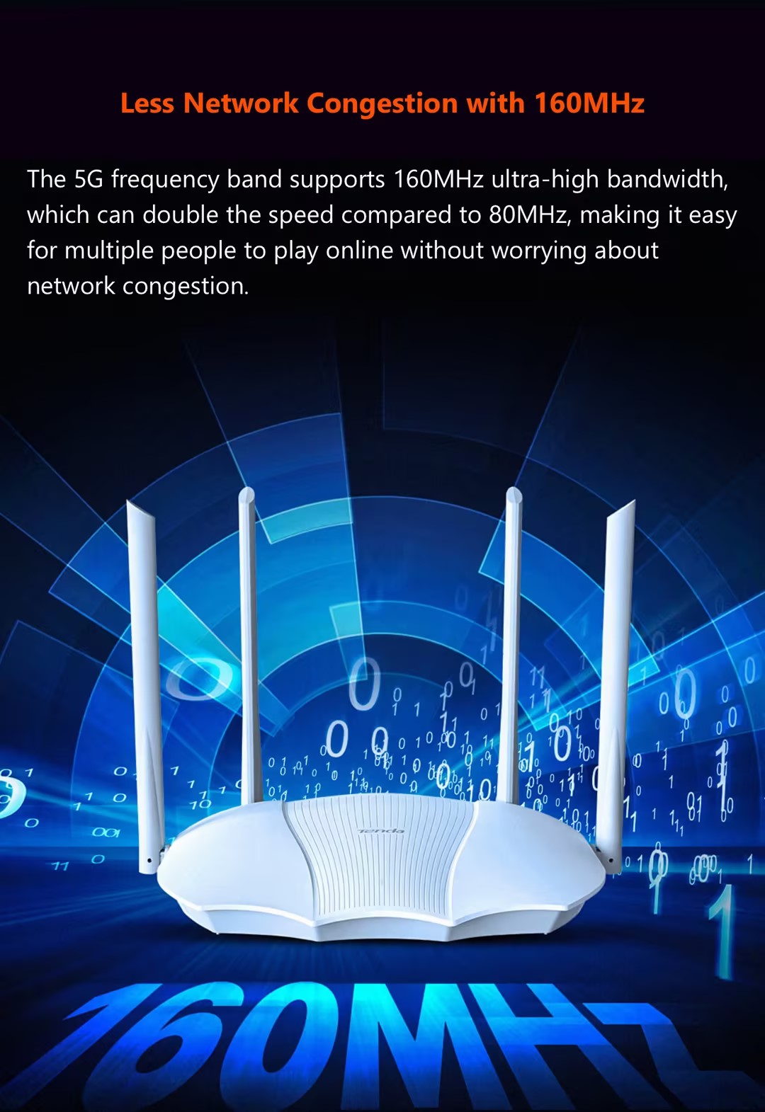 Tenda AX3000 Wifi 6 Router Dual Band Gigabit Dual core TX9 Wireless ...