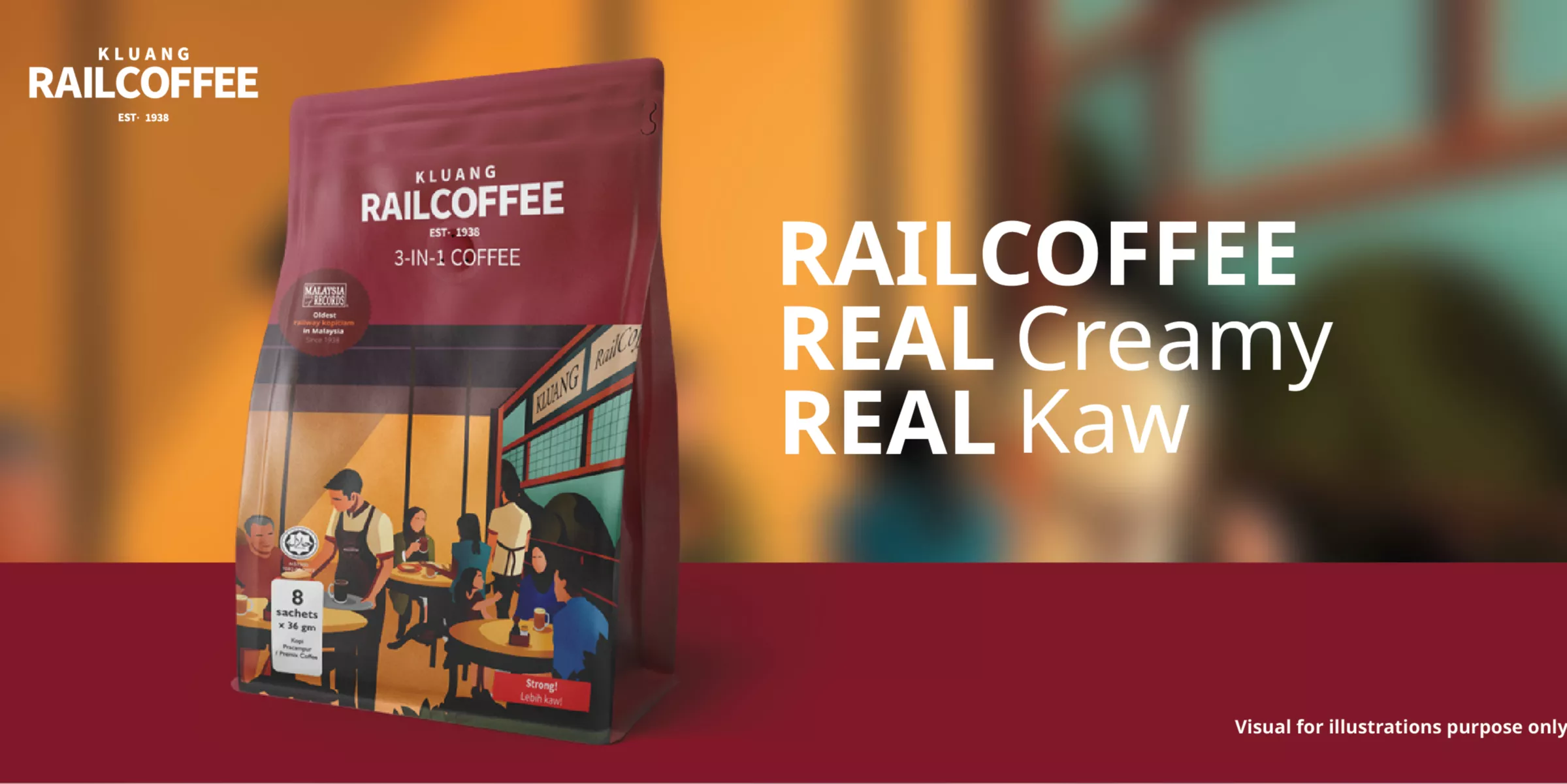 MR MAJU Original 2-in-1 Kluang Rail Coffee 200gm Serbuk Kopi KluangRail ...