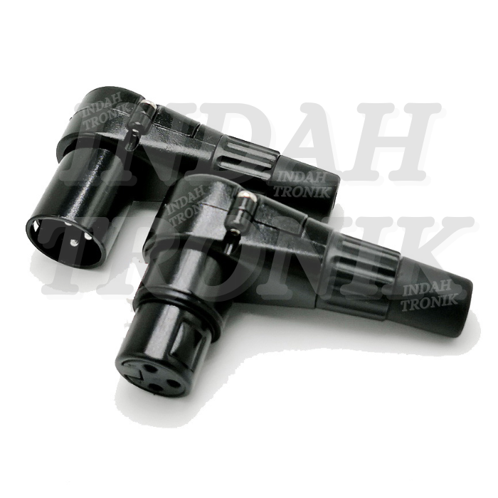 3Pin XLR Male & Female L Shape Adjustable Right Angle Cable Connector ...