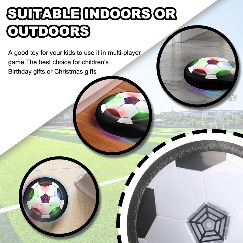 Air Football Toys With Music Hover Soccer Ball Funny Light Indoor ...