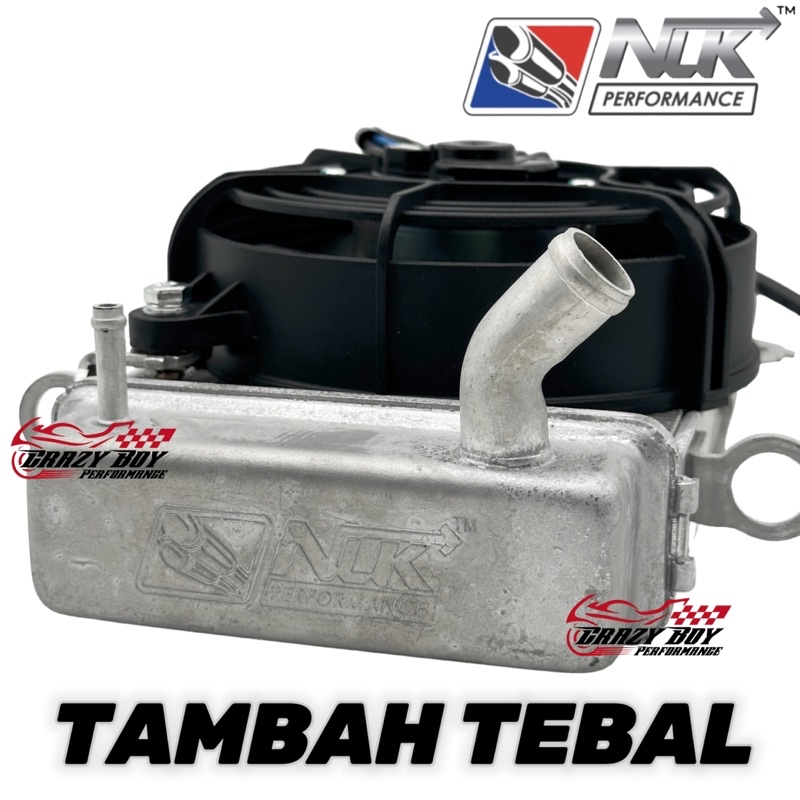 NLK PERFORMANCE RACING RADIATOR 450ML KIPAS BESAR 5.5 INCH PNP Y15ZR V1 ...