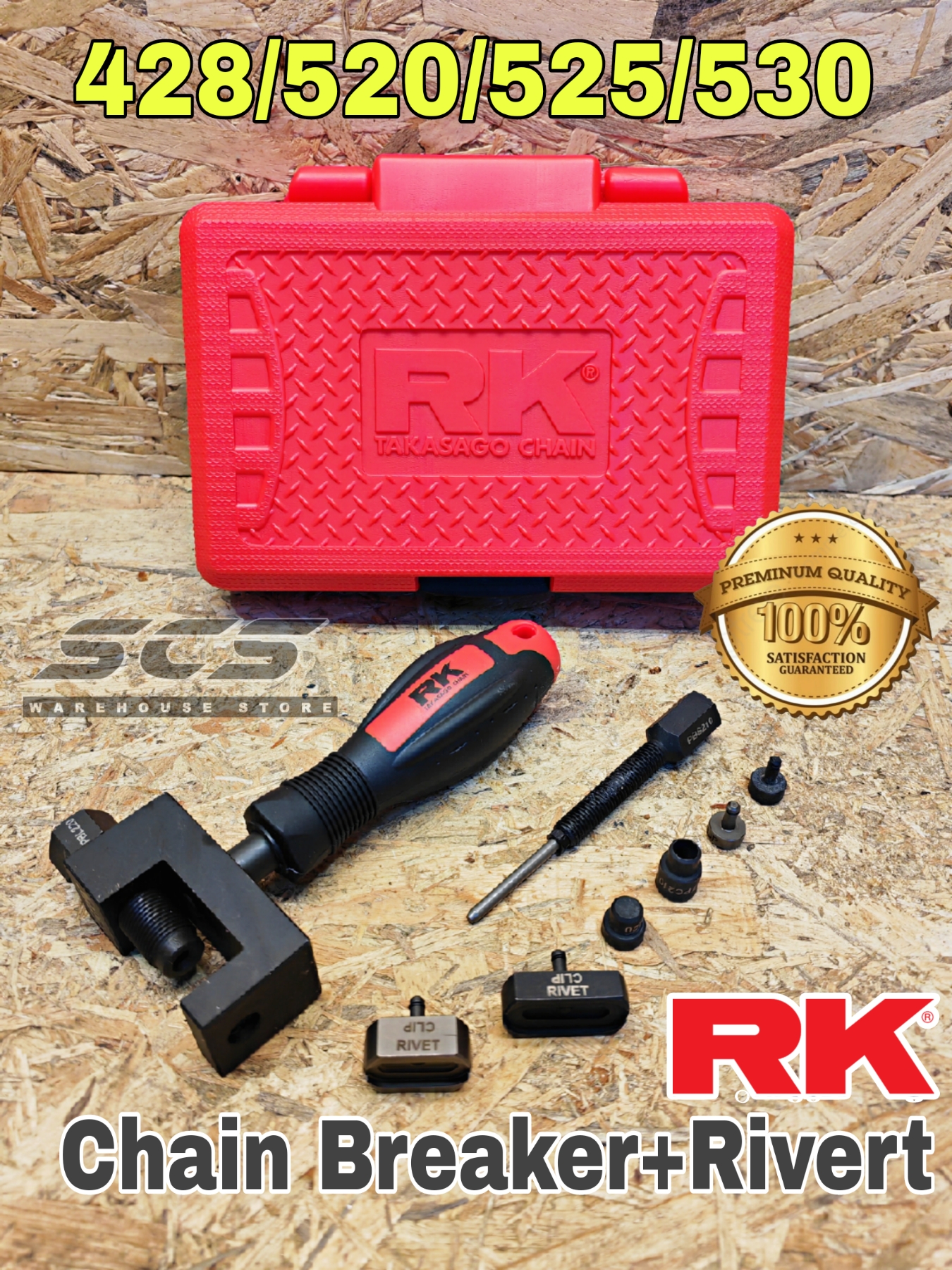 Chain Breaker RK Potong Rantai 428 520 525 530 Rivet Tools Alat Rivert ...