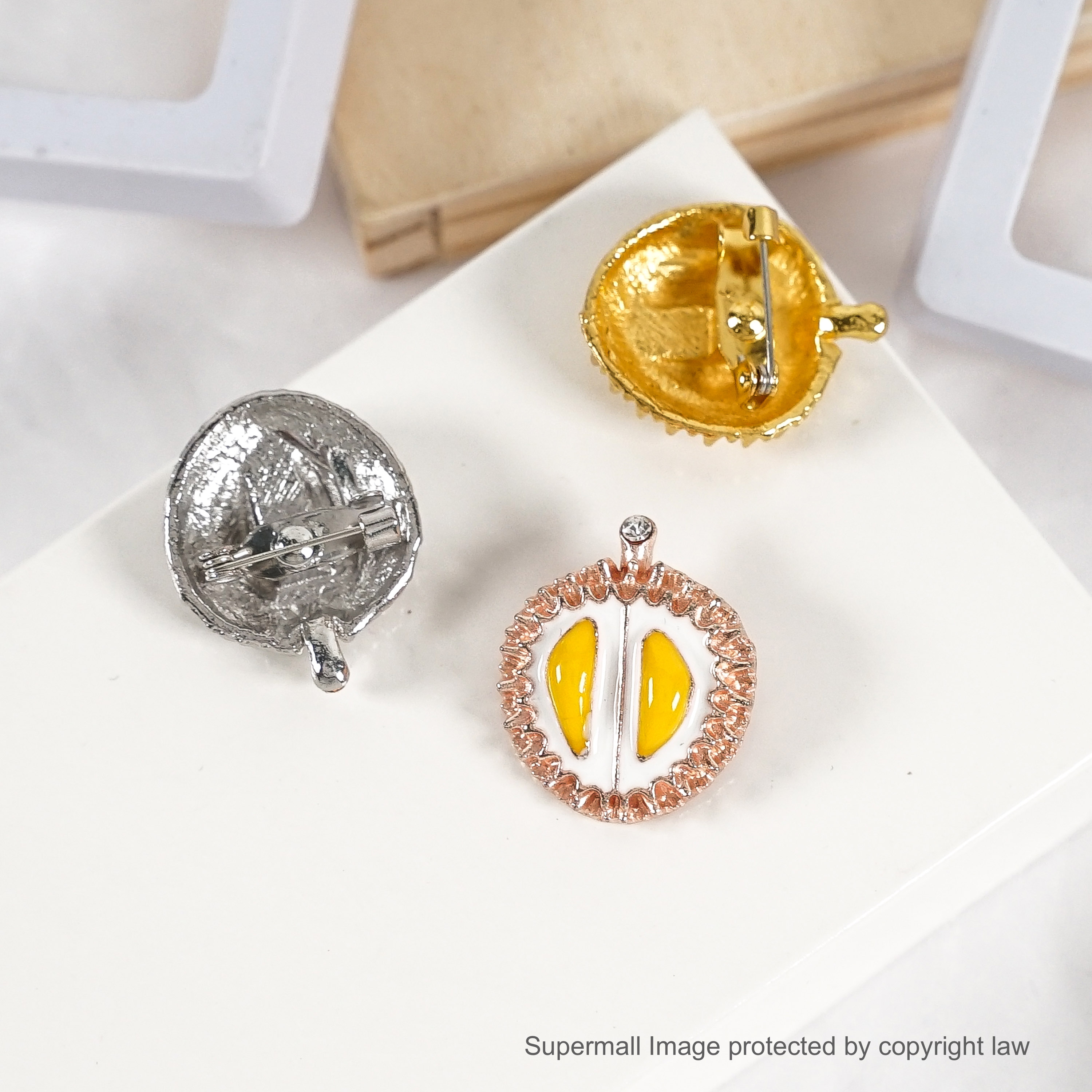 Kerongsang Bahu Mini Design Durian Brooch Bahu Kiri Kanan Pin Tudung ...