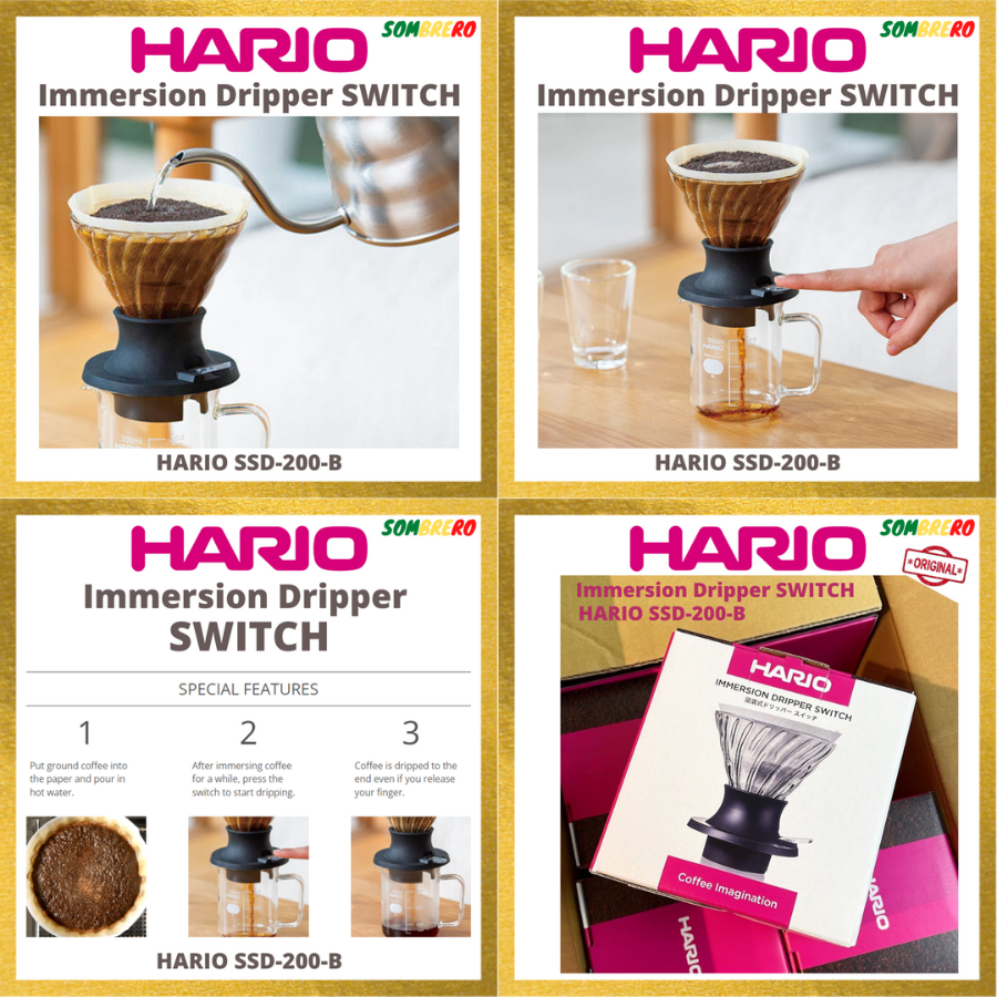 HARIO SWITCH Immersion Dripper V60 Style Coffee Dripper Brewer SSD-5012-B SSD-200-B MADE IN ...