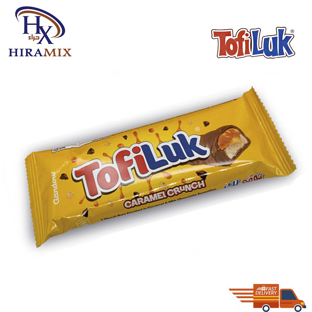 Tofiluk Chocolate Carmel Crunch (TWO FINGERS) Arab Coklat Saudi 33g X12 | 33gX6 | Shopee Malaysia