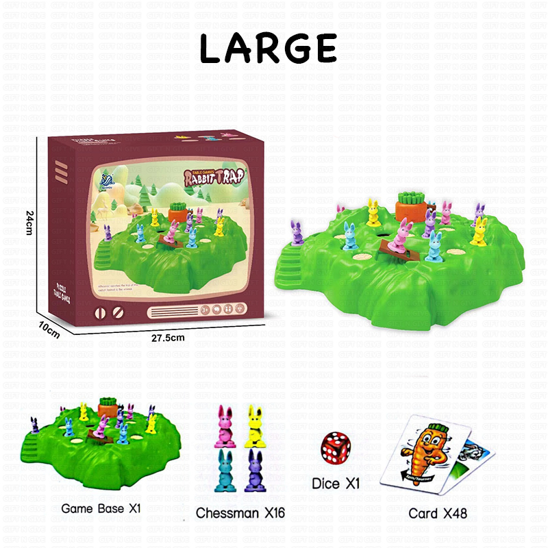 Funny Bunny Trap Rabbit Board Game Puzzle Fun Party Family Card Games ...