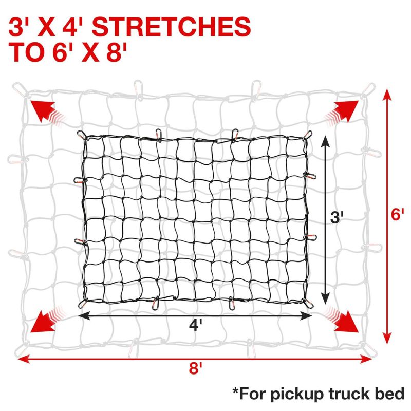 Cargo Net 120*180cm Bungee Cord 4x4 Pickup Truck Cargo Net Car Roof ...