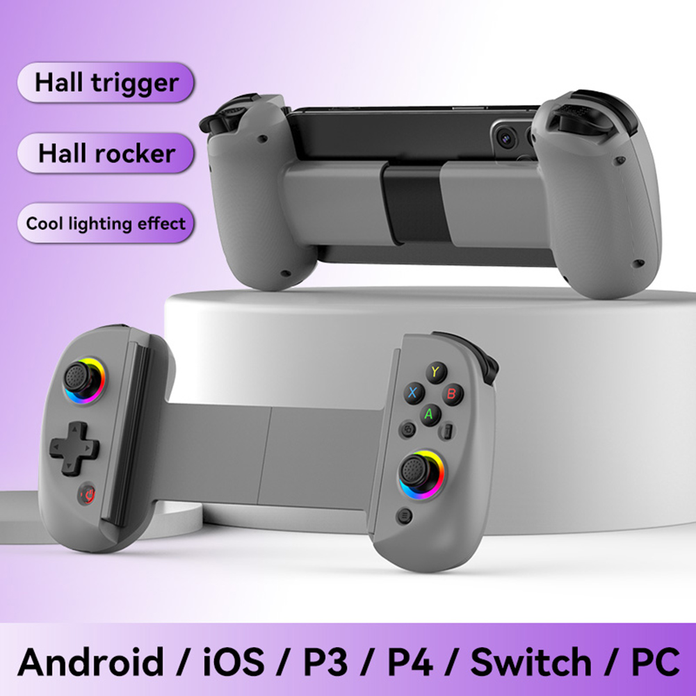 D8 Telescopic Wireless Bluetooth Game Controller RGB Mobile Gamepad for ...