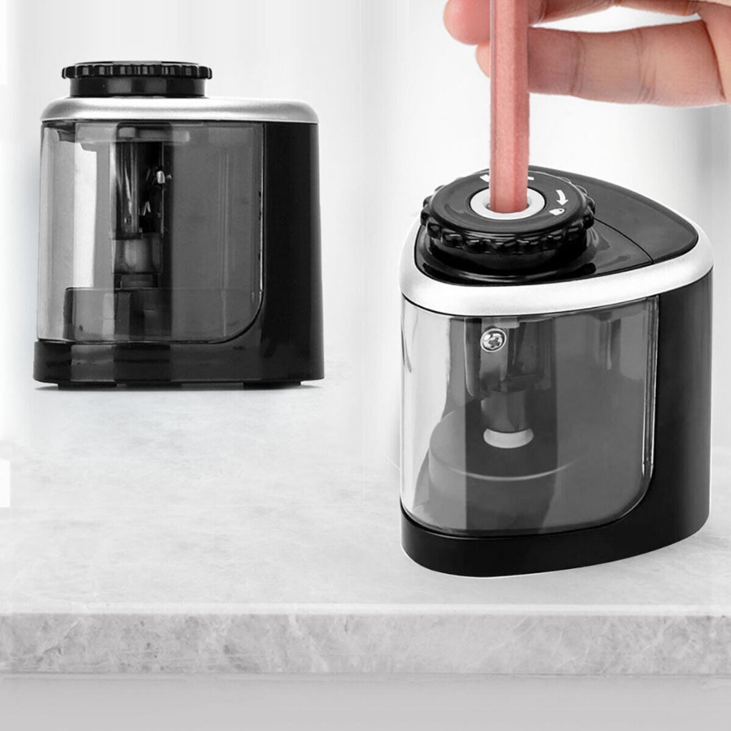 Automatic Pengasah Pensel Electric Pencil Sharpener Battery Stationery ...
