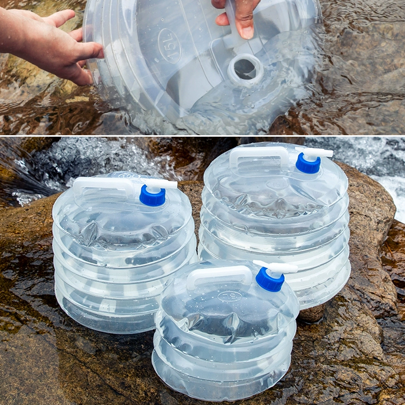 5L-15L Collapsible Outdoor Water Container Collapsible Water Bag Foldable Water Storage Bottle ...