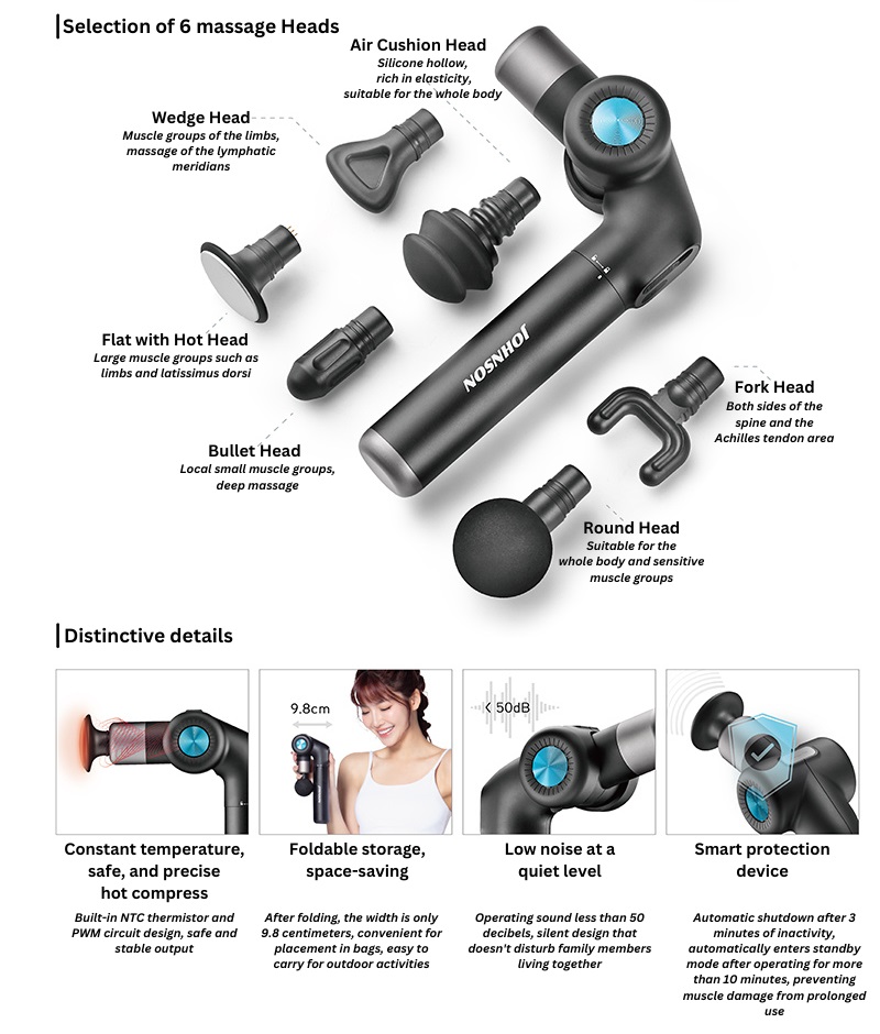 Johnson Fitness Johnson TAK mE C65 Massage Gun + Heat | Shopee Malaysia