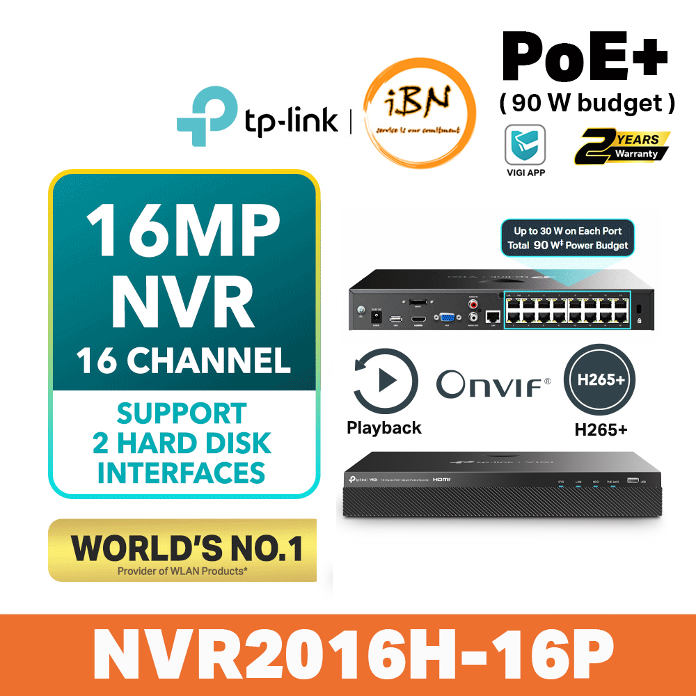 TP-Link VIGI Network Video Recorder NVR1016H /NVR1008H /NVR1004H-4P ...