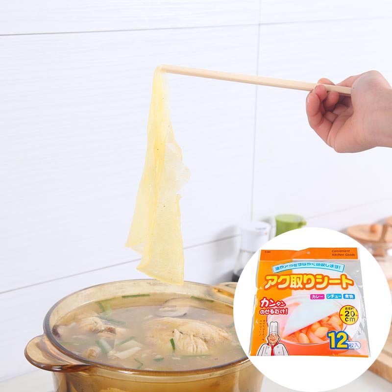 12 Sheets Oil Absorbing Paper for Kitchen Food Oil Absorbing Paper to ...