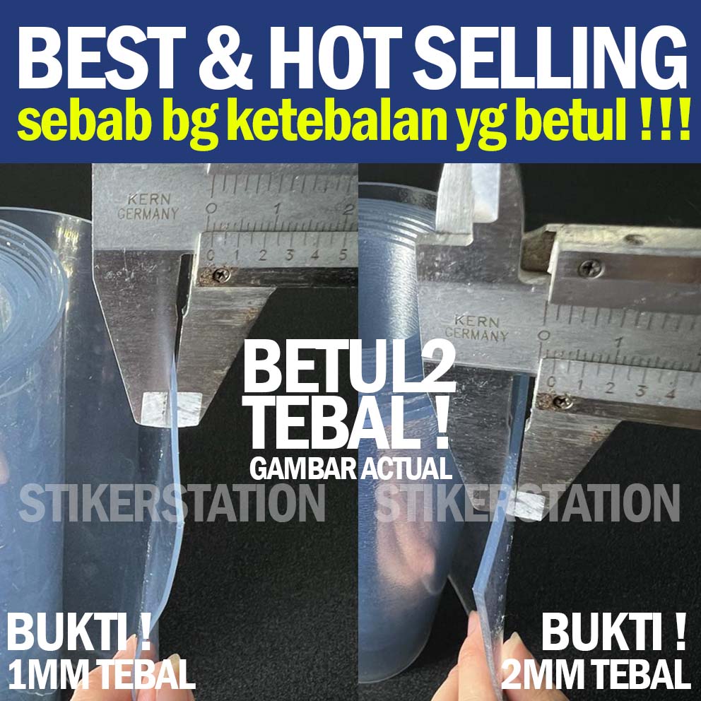 PVC Alas Meja Tebal 2mm / 2mm Thick PVC Table Mat Clear Anti-Slip Scratchproof Alas Meja ...