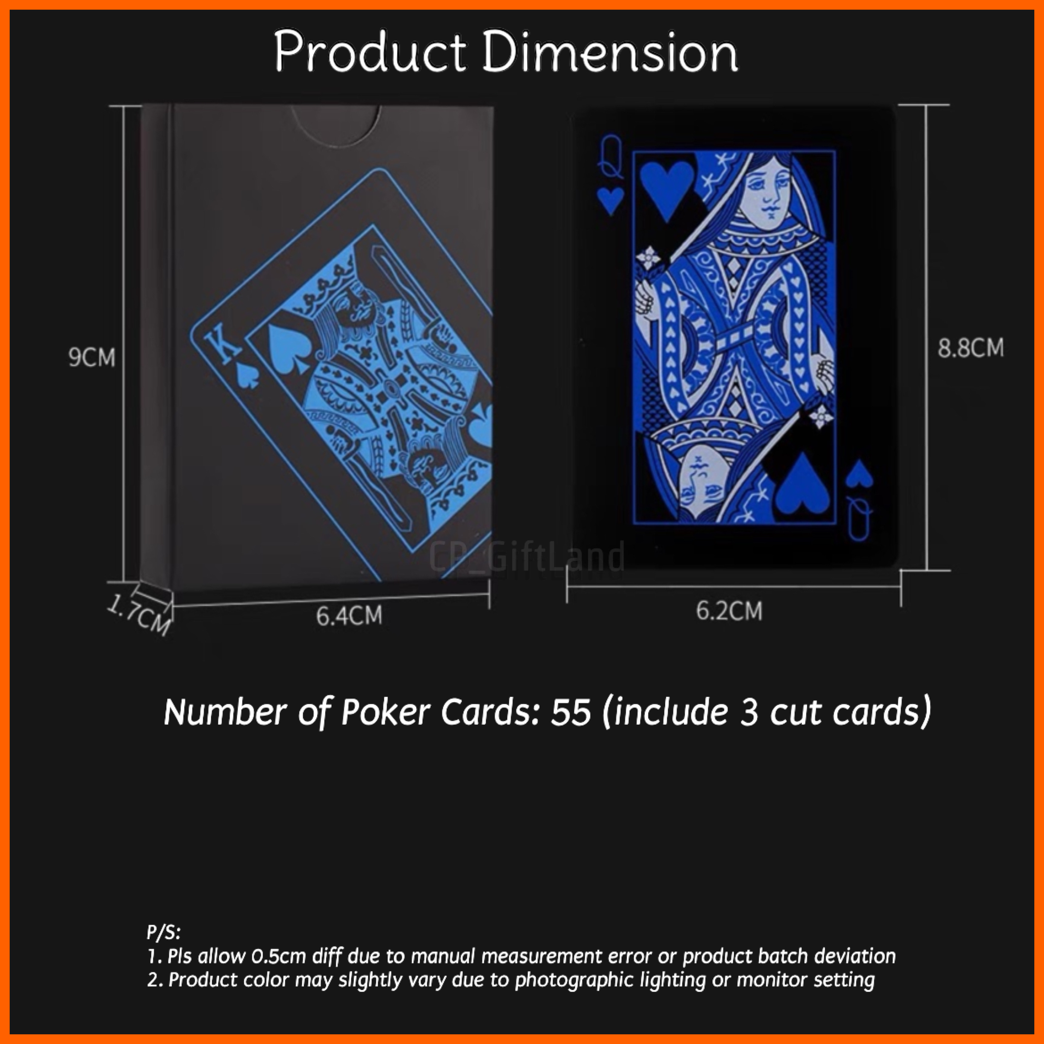 Poker Card High Quality Plastic Premium Waterproof Playing Card Game ...