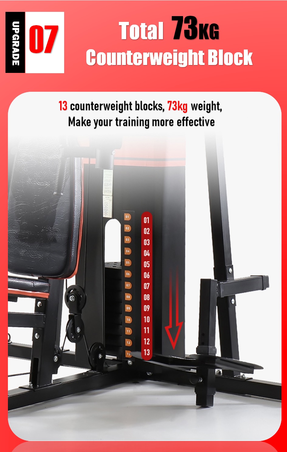 ADSPorts 806 ( 3 Station ) Gym MultiFunction Workout Station Boxing Bag, Pull Up Station, Power ...