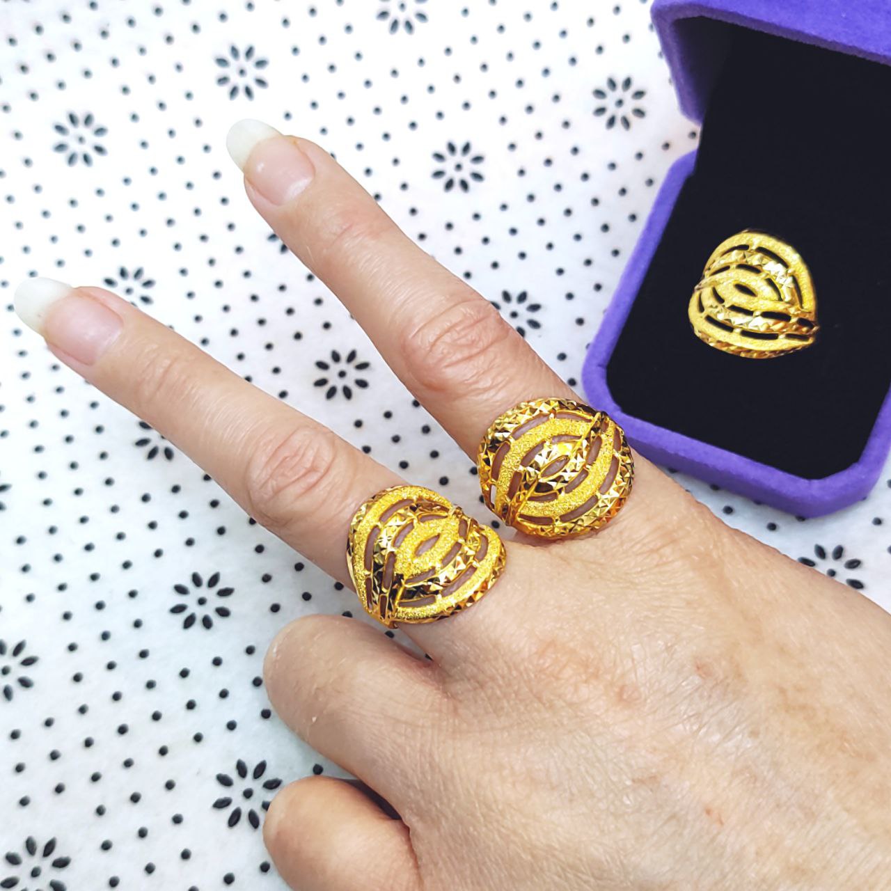 CINCIN DESIGN HOLLOW EMAS 916 TULEN 1g UP | Shopee Malaysia