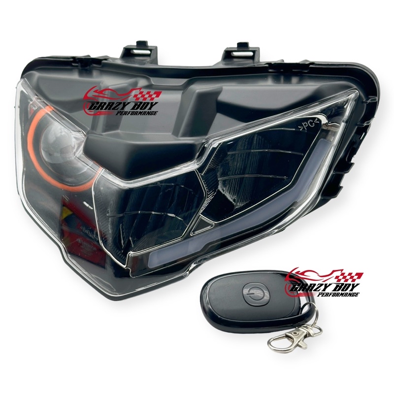 TST RACING HEAD LAMP HEADLAMP Y15ZR V2 LC135 V8 LAMPU DEPAN HEAD LIGHT FRONT CUSTOM LED EAGLE ...