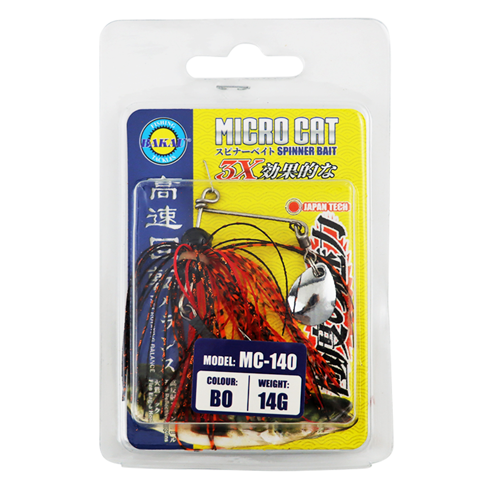 (14g) Bakau Spinner Bait - Micro Cat #MC 140 Artificial Fishing Lure Bait Buzzbait Snakehead ...