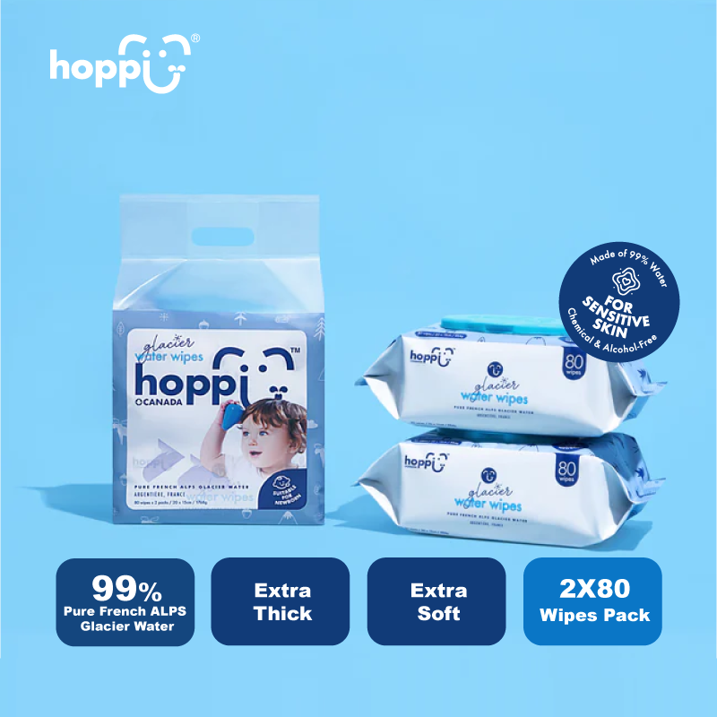 Hoppi Baby Wet Wipes 20s 80s / Antibacterial Wipes 20s 80s / Glacier ...