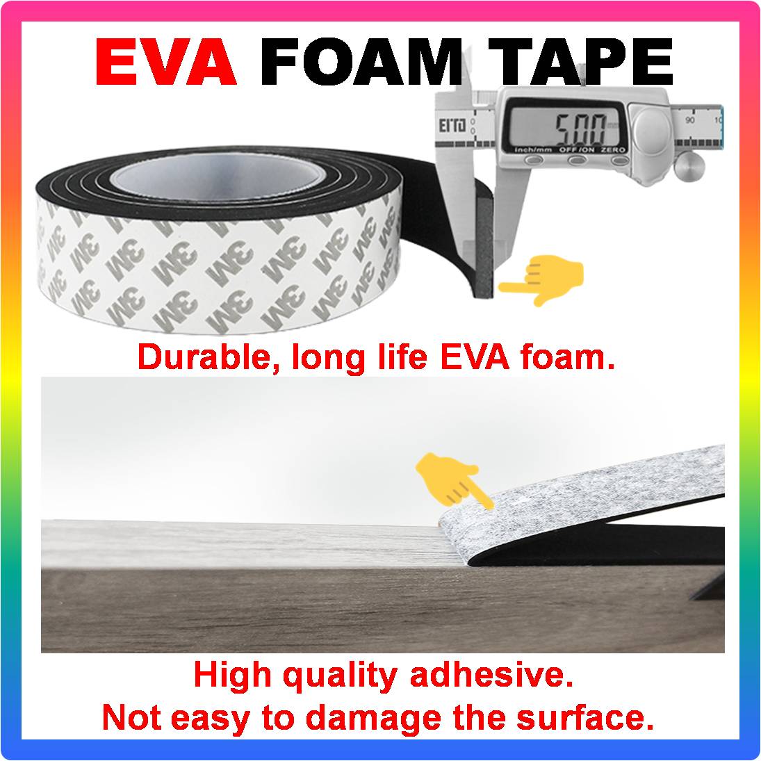 EVA Foam Single Sided Tape High Quality Sponge Tape Strong Heavy Duty ...