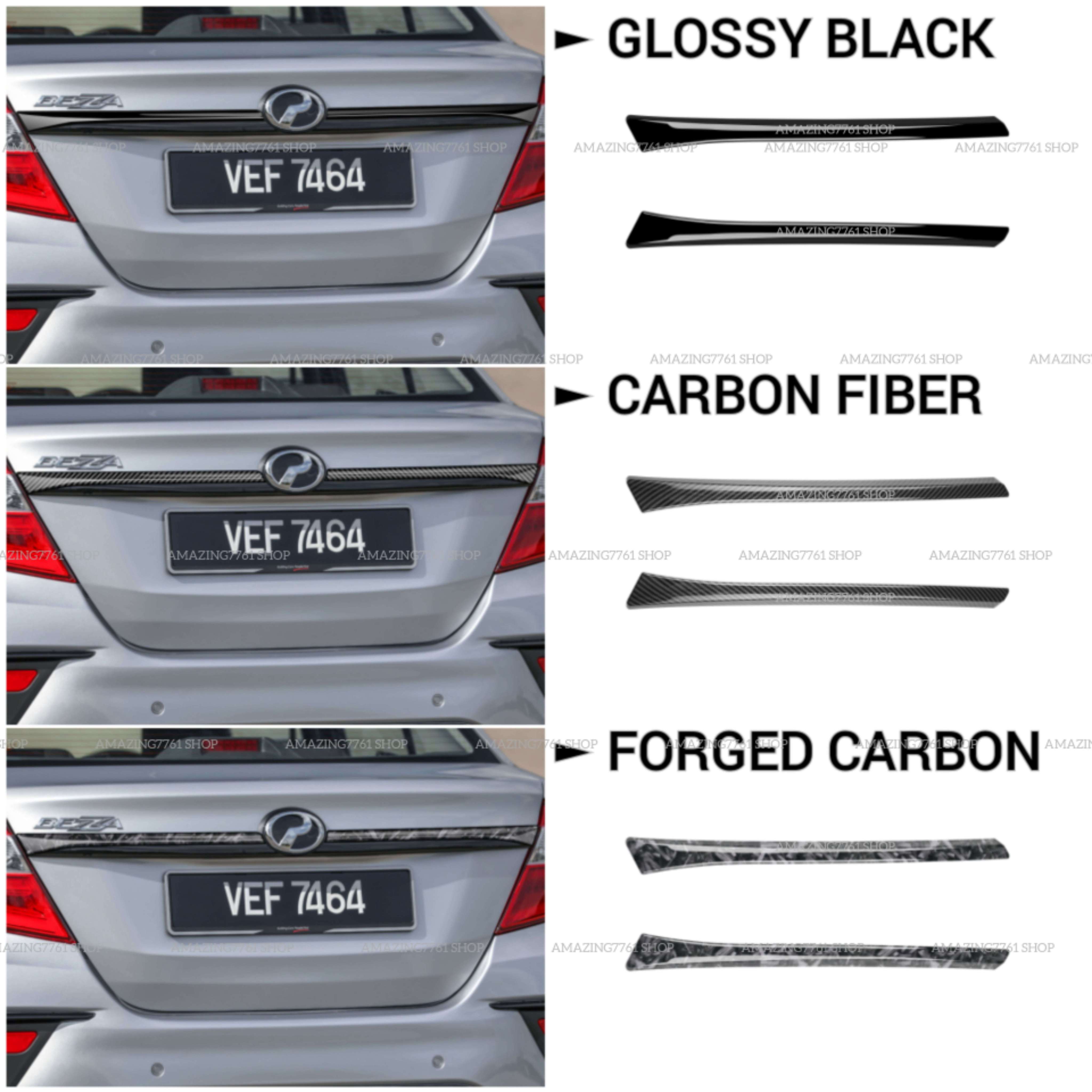 AMAZING PERODUA BEZZA FACELIFT FL 2019-2024 CAR REAR TAIL GATE TRIM ...