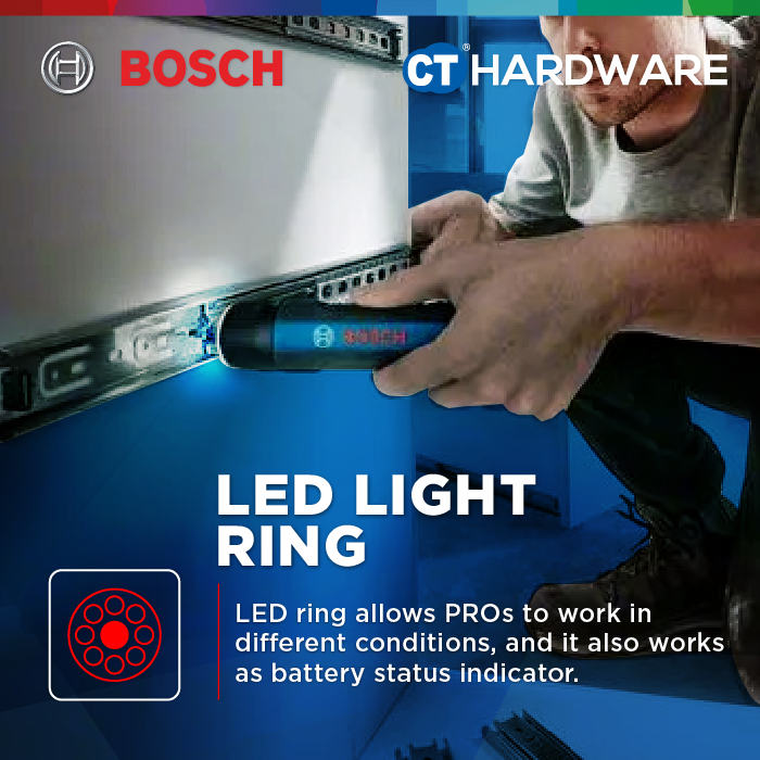 BOSCH GO 3 Smart Screwdriver Kit 3.6V 2.0AH - 8pcs Access + USB ...