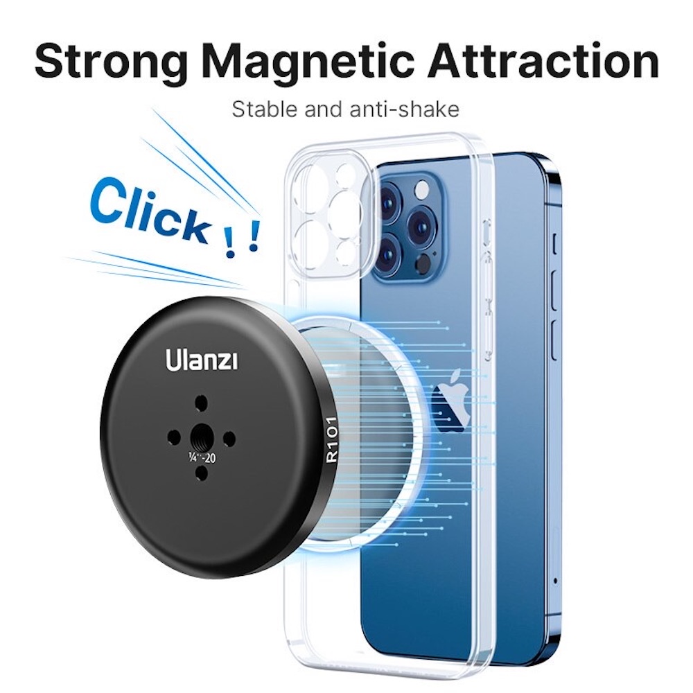 Ulanzi R101 Magnetic Safe Phone Holder to 1/4 Tripod Base Mount for ...