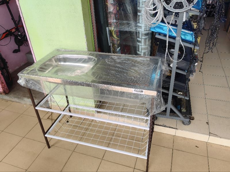 SET SINKI TAHAN KARAT / Kitchen Stainless Steel Sink With Sink Stand ...