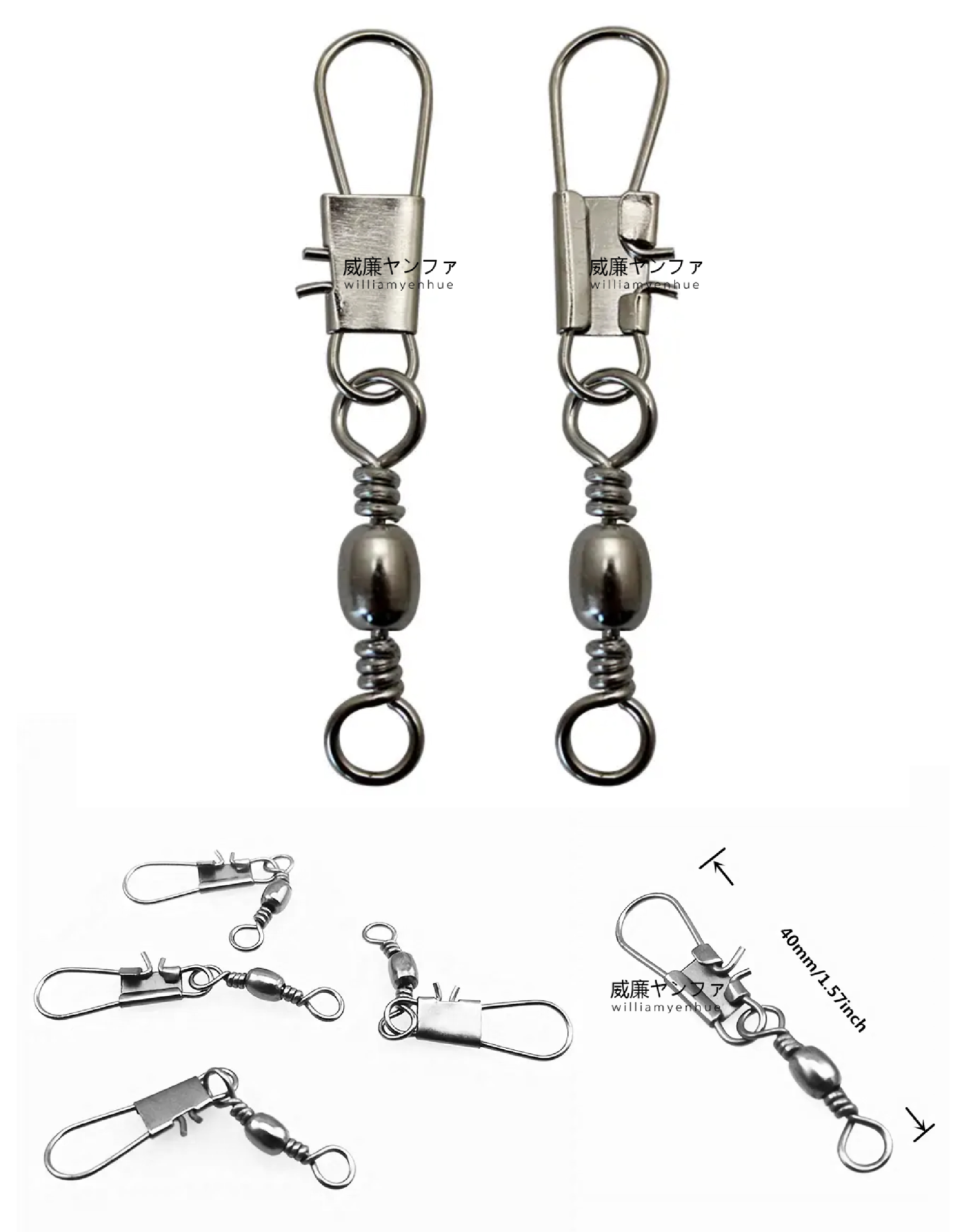 Fishing Line Connector With Interlock Buckle Tackle Hanging Snap ...