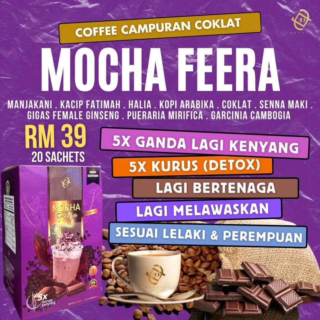 💯FeeraCoffee Mocha Feera Tornado Coffee Fiberlous Golden Coklat 💯 ...