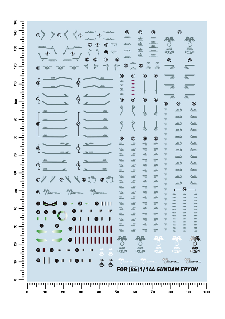 (Artisan's Club) Waterslide Decal - RG 1/144 Epyon OZ-13MS Model Kit ...