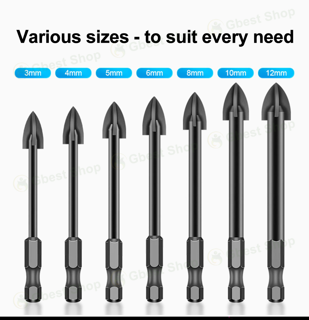 Carbide Glass Tile Drill tile mosaic Bit Set Ceramic Wall Plastic Wood ...