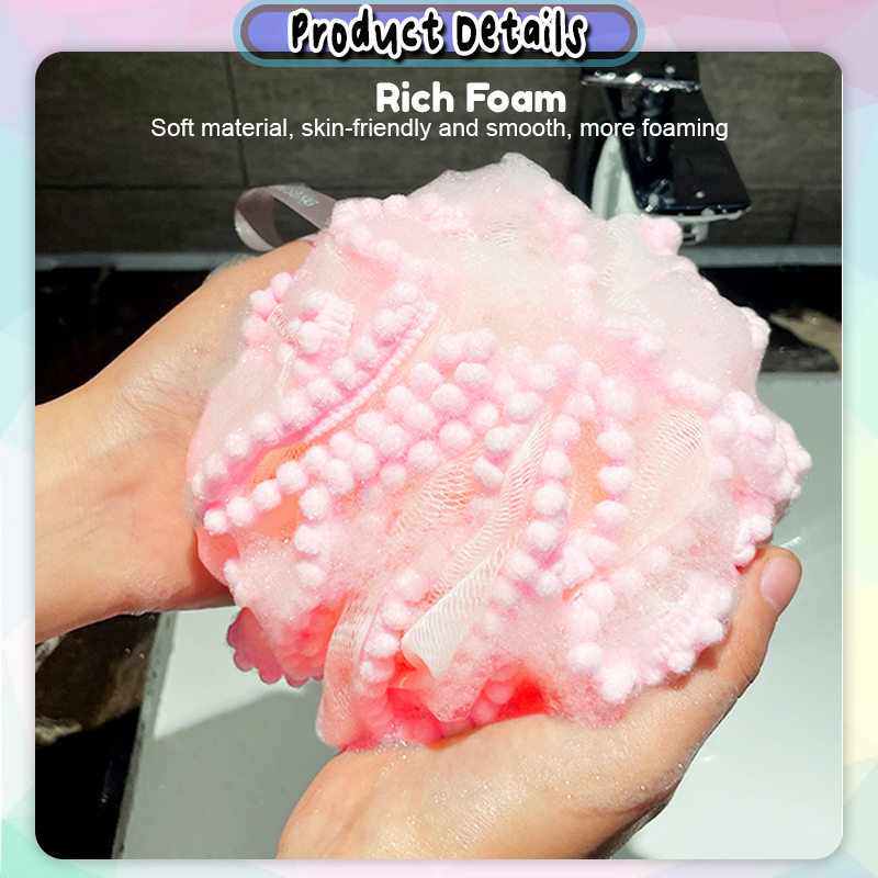 [Little B House] Super Soft Bath Ball Sponge Ball Body Shower Cleaning ...
