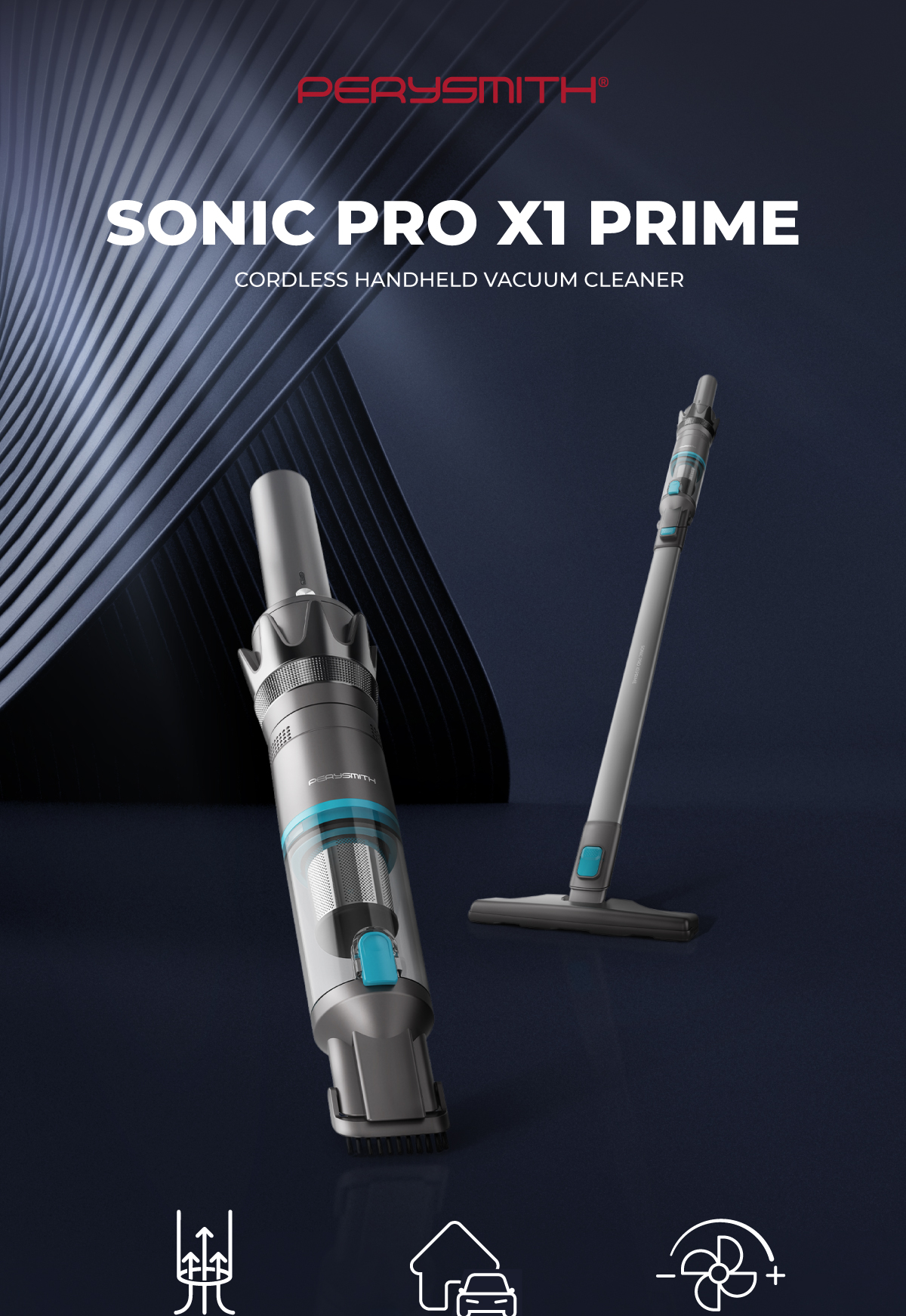 PerySmith Cordless Handheld Vacuum Cleaner Sonic Pro Series X1 Prime | Shopee Malaysia