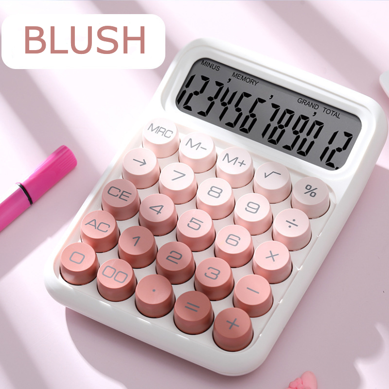 Dopamine Calculator 12 Digit Stylish Kalkulator Big Button Mechanical ...