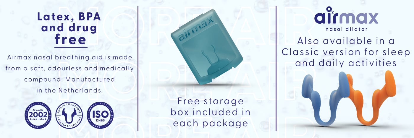 Airmax Nasal Dilator Sport | Nose Breathing Strip Expander Opener Anti ...