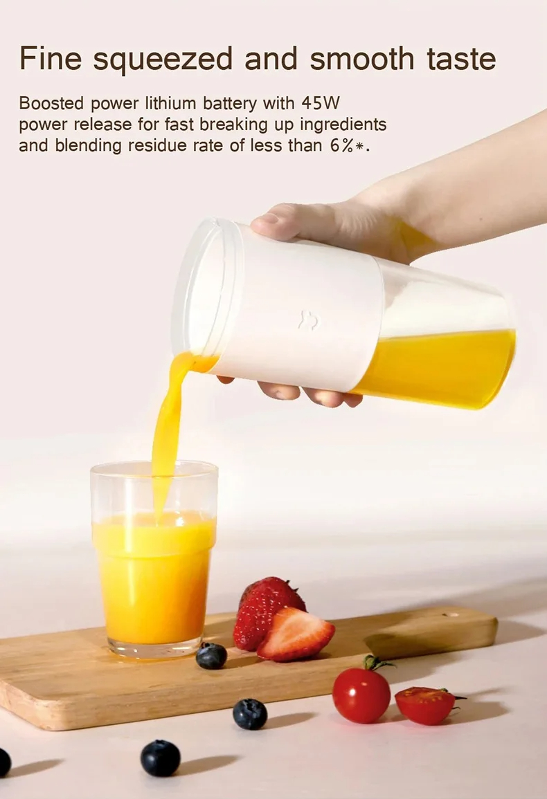Xiaomi Mijia Portable Mini Juicer Fruit Blender 300ml Mini Juicing Cup ...