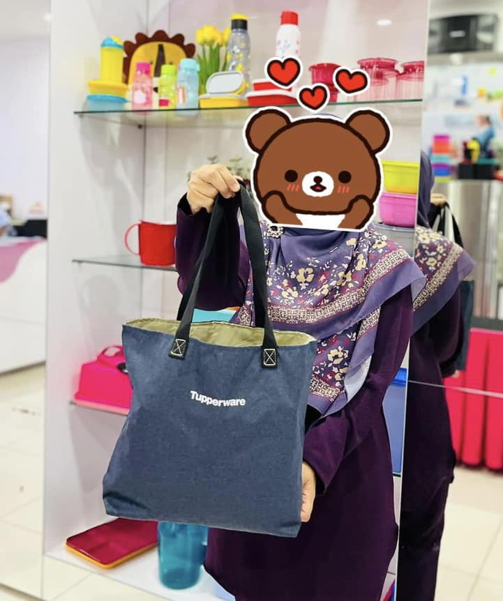 Tupperware Sling Bag (KitBag Blue Recycle Bag) Ruby To Go Pouch Beg ...