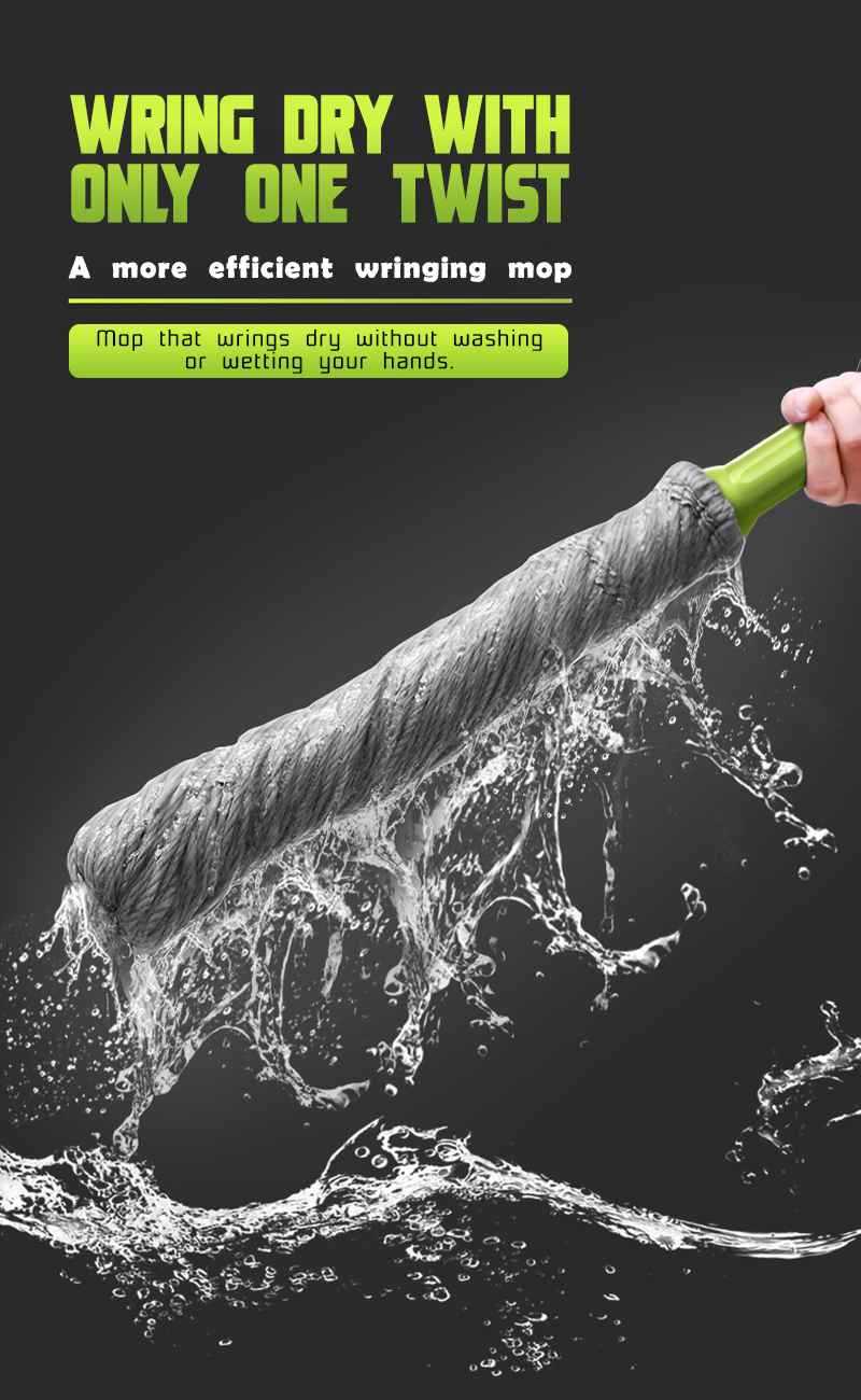 Auto Wringing Large 55cm Hands Free Mop 360 Degree Squeeze Mop For Wall ...